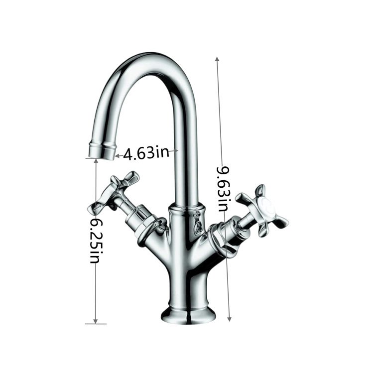 Frifoho Single Hole Faucet 2-handle Bathroom Faucet with Drain Assembly ...