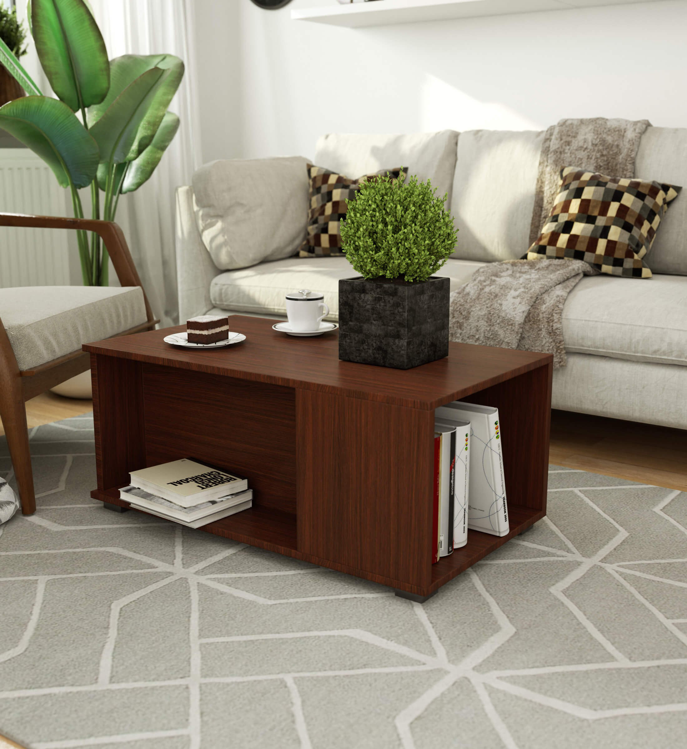 17 Stories Juliet coffee table in wenge colors | Wayfair.co.uk