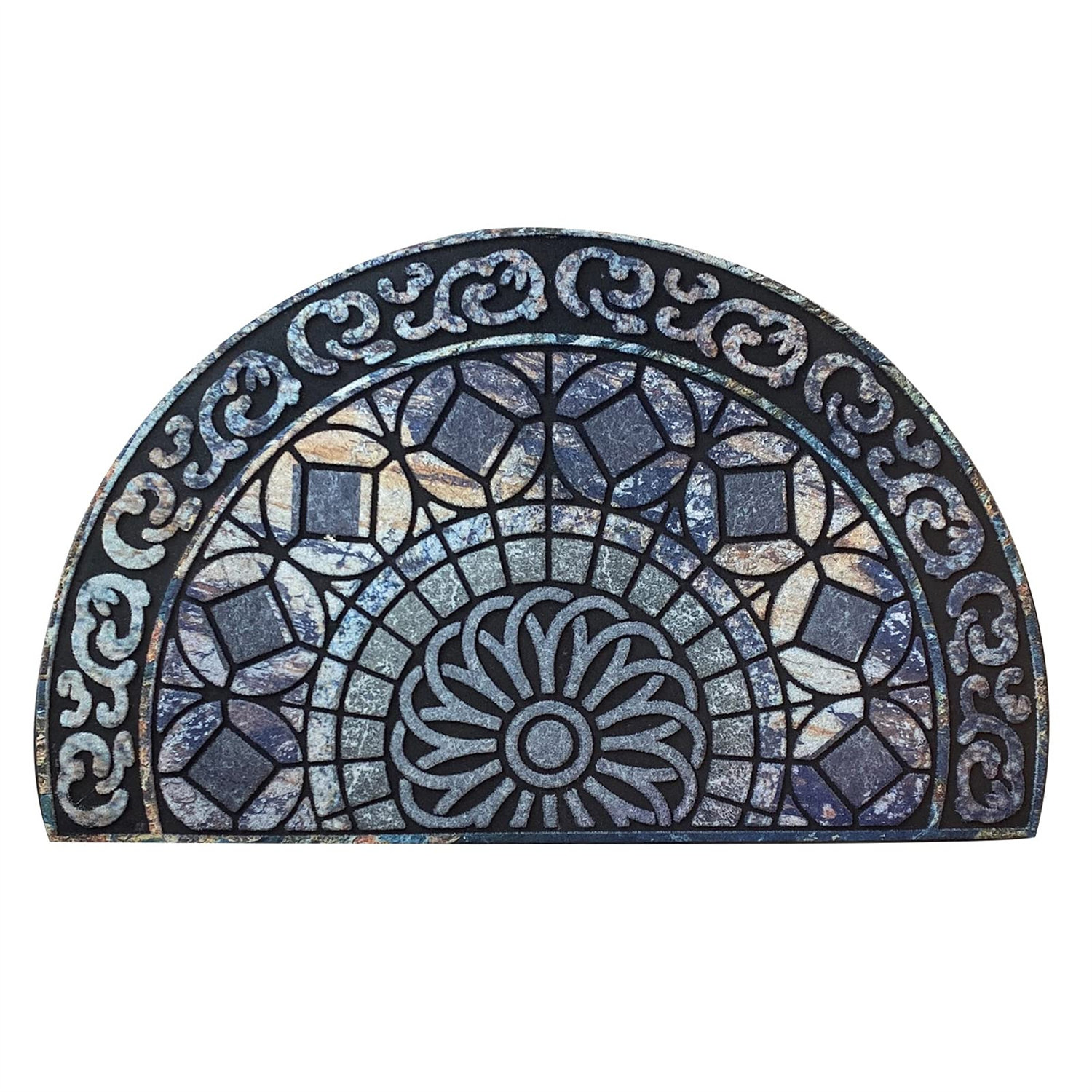 Darby Home Co Heavy Duty Non-Slip Door Mat, 18" x 30", Half Round ...