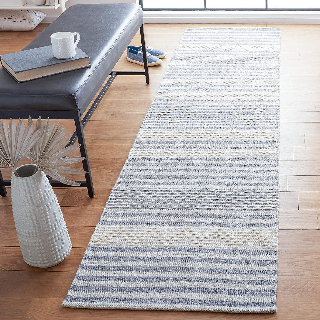 Dakota Fields Anabiya Striped Hand Braided Runner 2'3" x 9' Cotton ...