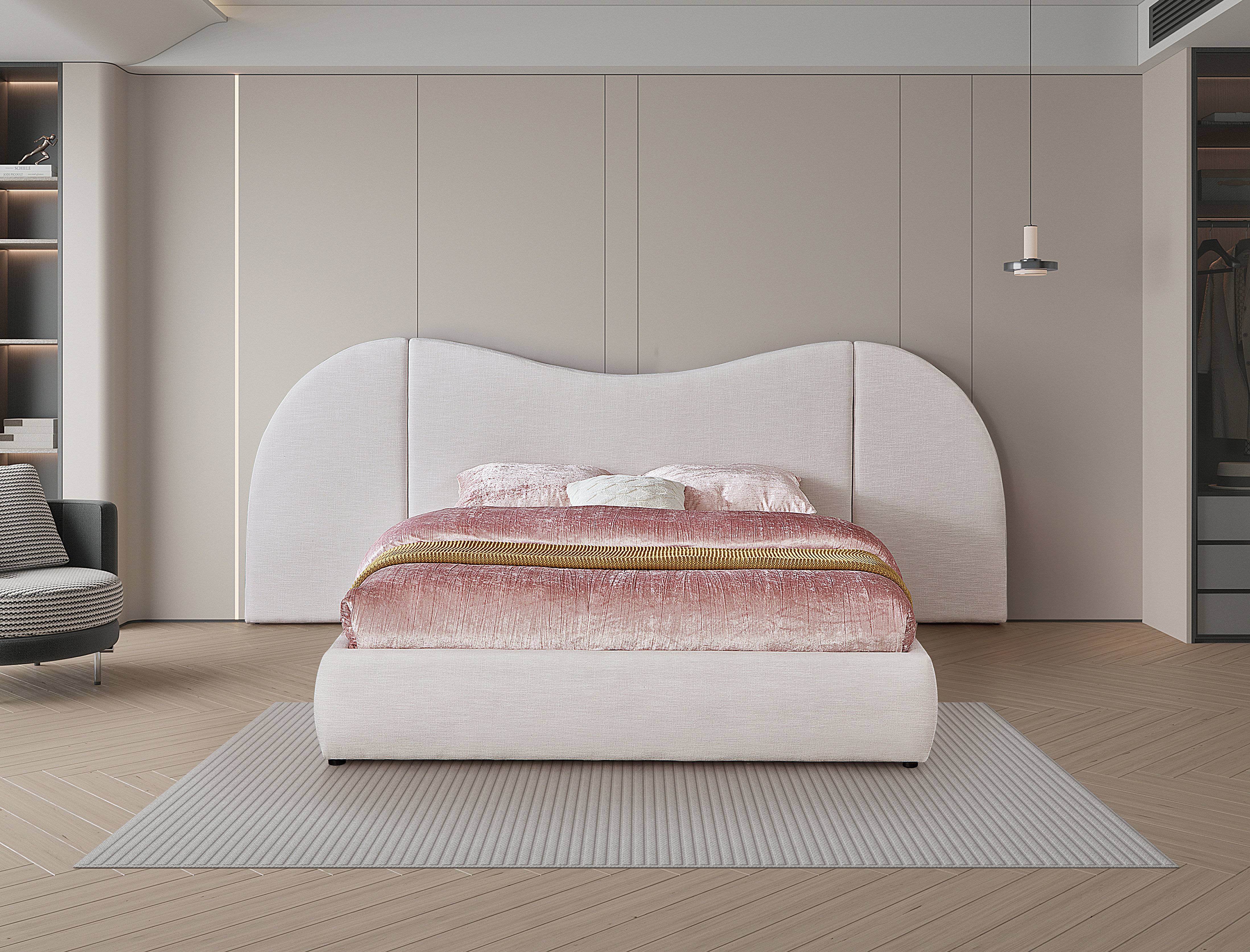 Wrought Studio™ Hyrup Upholstered Panel Bed & Reviews | Wayfair