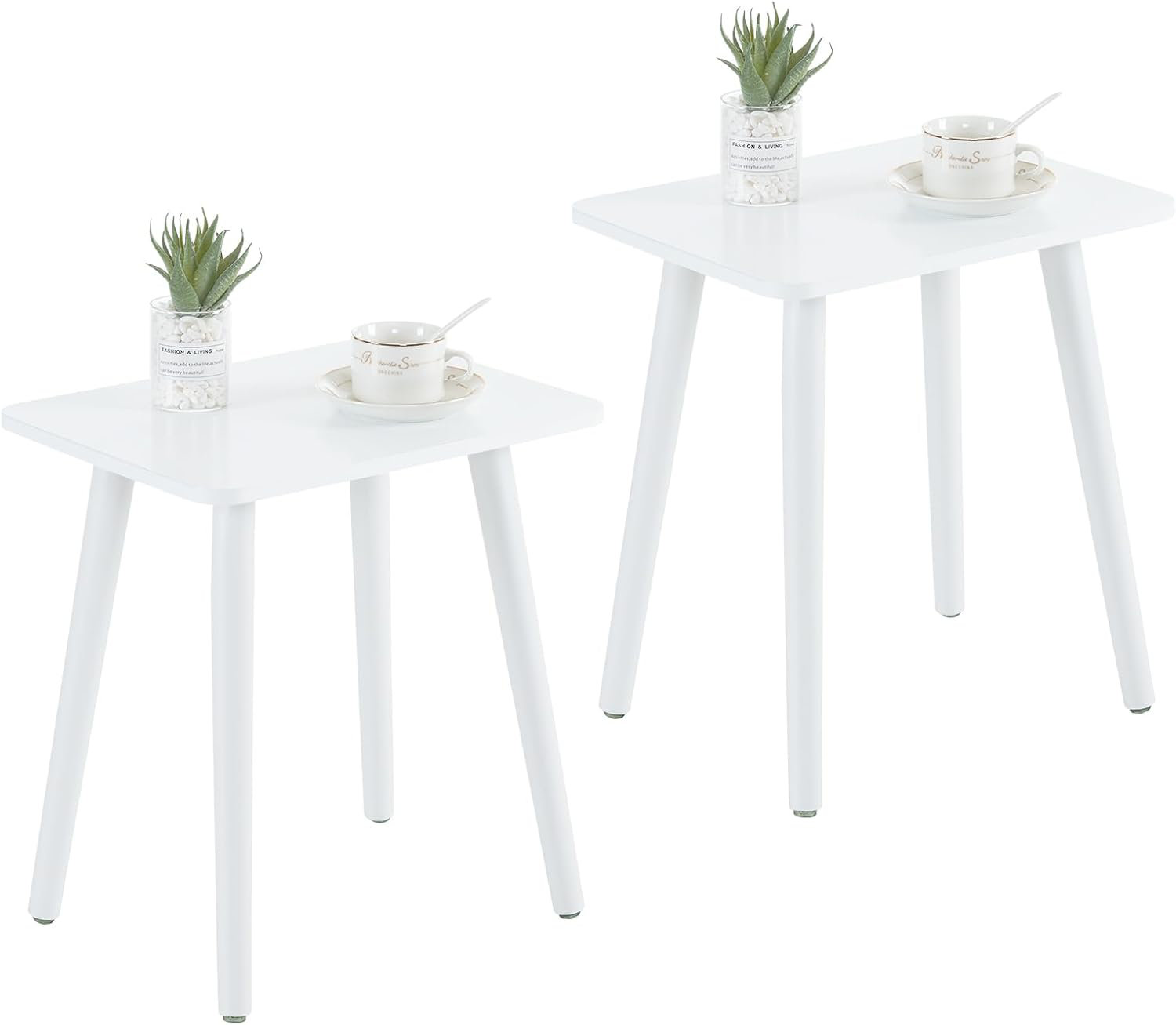 George Oliver Small Side Table Set Of 2, Accent Wooden End Table ...