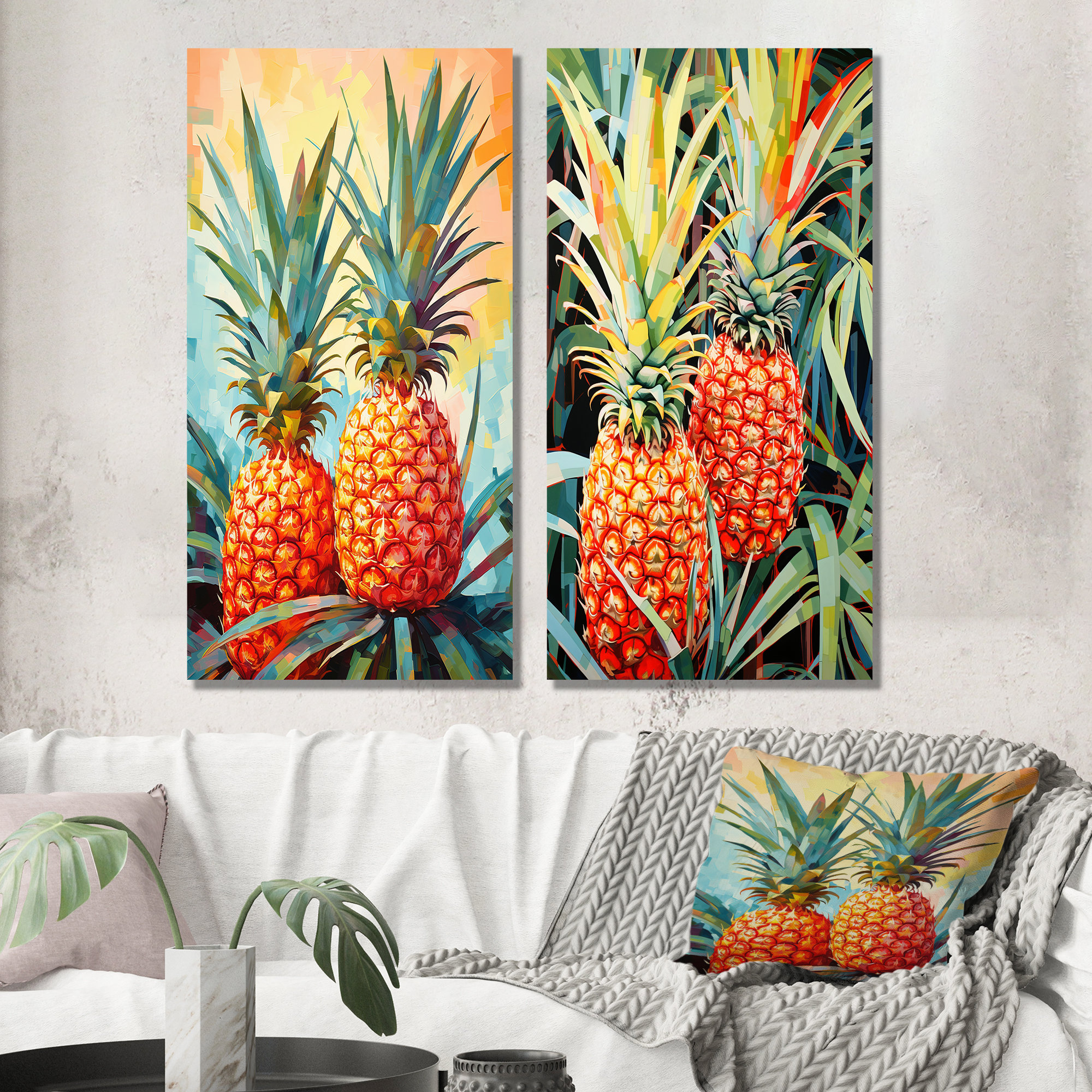 Bay Isle Home™ Sunny Pineapple Serenade - Pineapples Metal Wall Decor ...