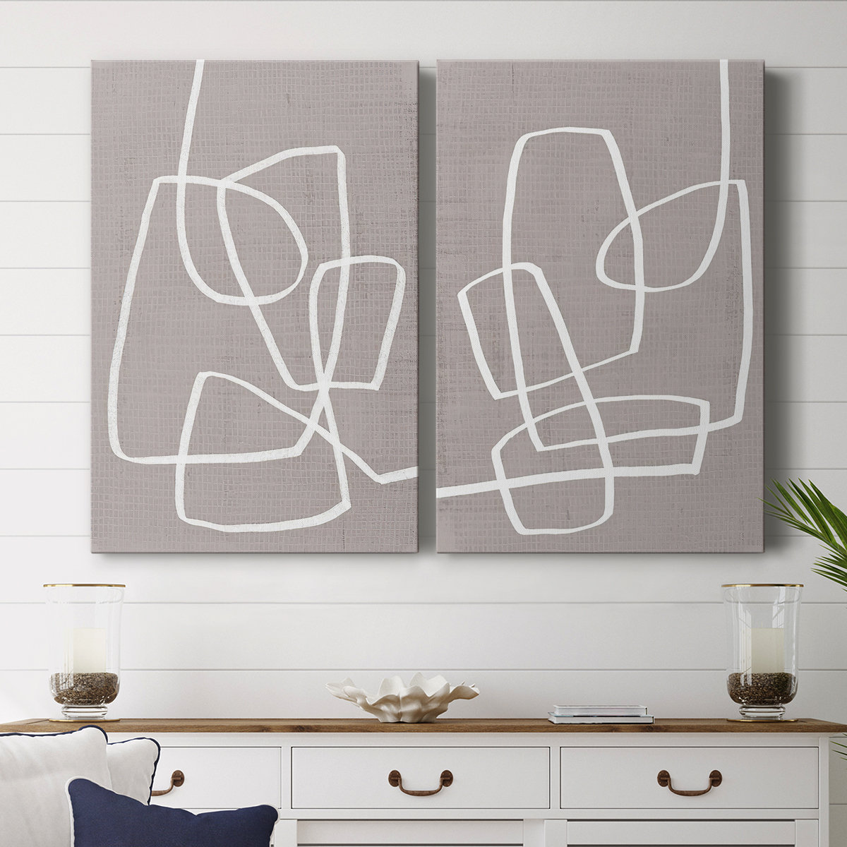 Ivy Bronx Linen Roundabout I-Premium Gallery Wrapped Canvas -Ready to ...