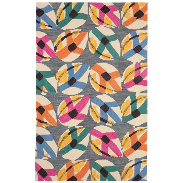 Dash and Albert Rugs Lily Pad Autumn Hand Micro Hooked Wool Rug | Wayfair