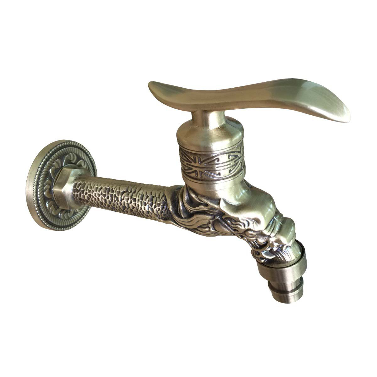 Astoria Grand Lupin Dragon Head Faucet Antique Brass Outdoor Garden ...