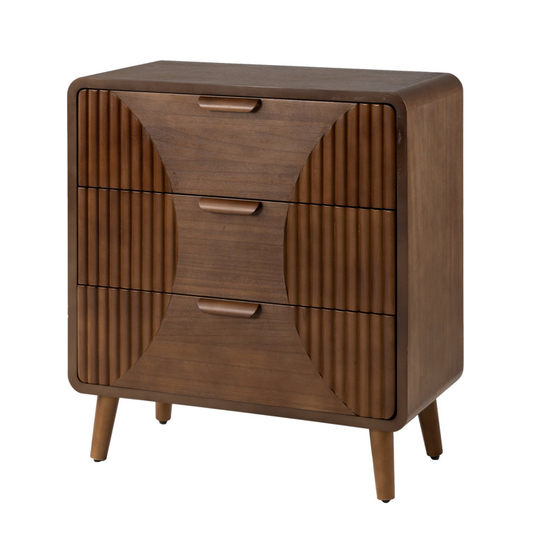 George Oliver Kriday 19.3'' W Nightstand with 3 Drawers & Reviews | Wayfair
