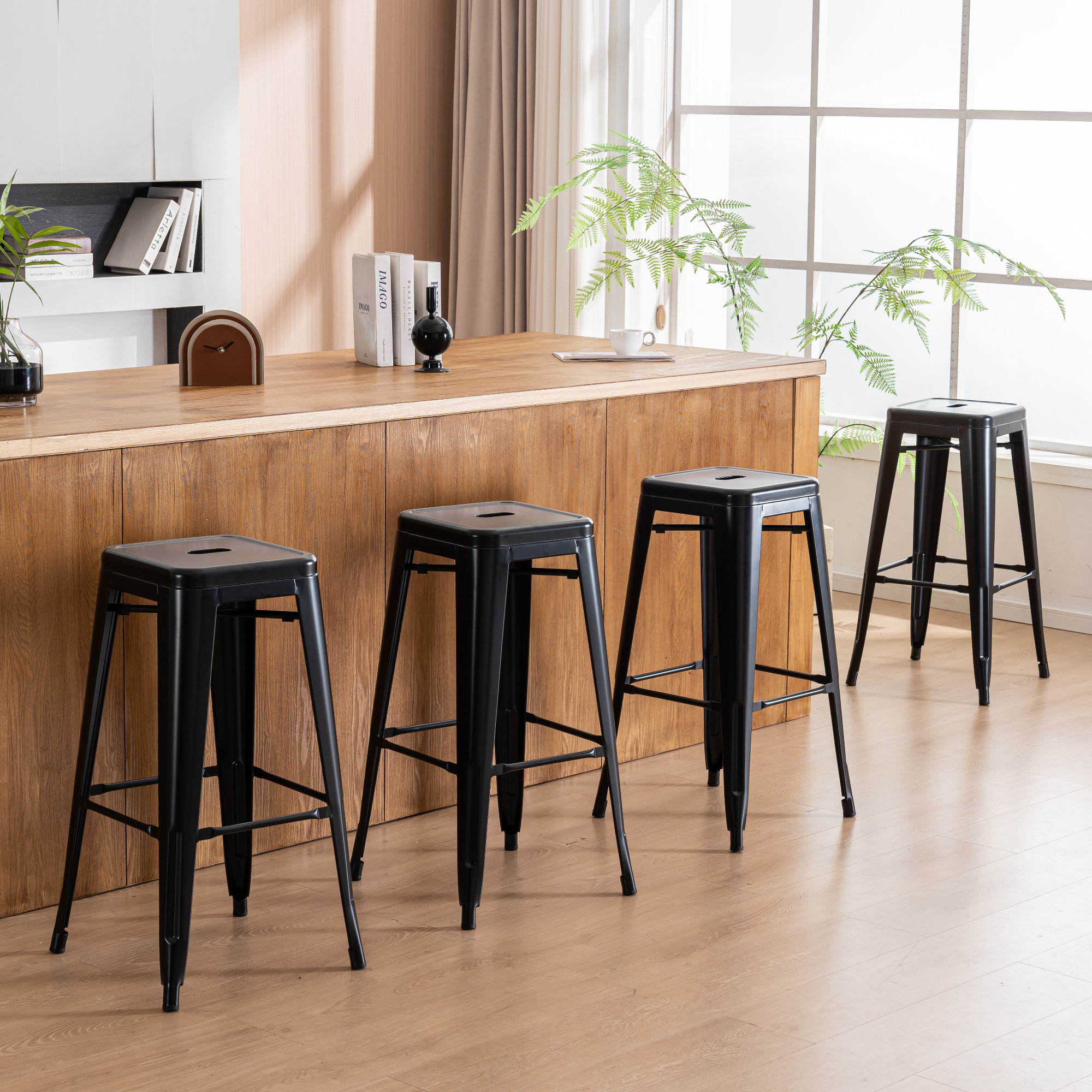 Trent Austin Design® 30''H Modern Counter Stool With Metal Frame ...