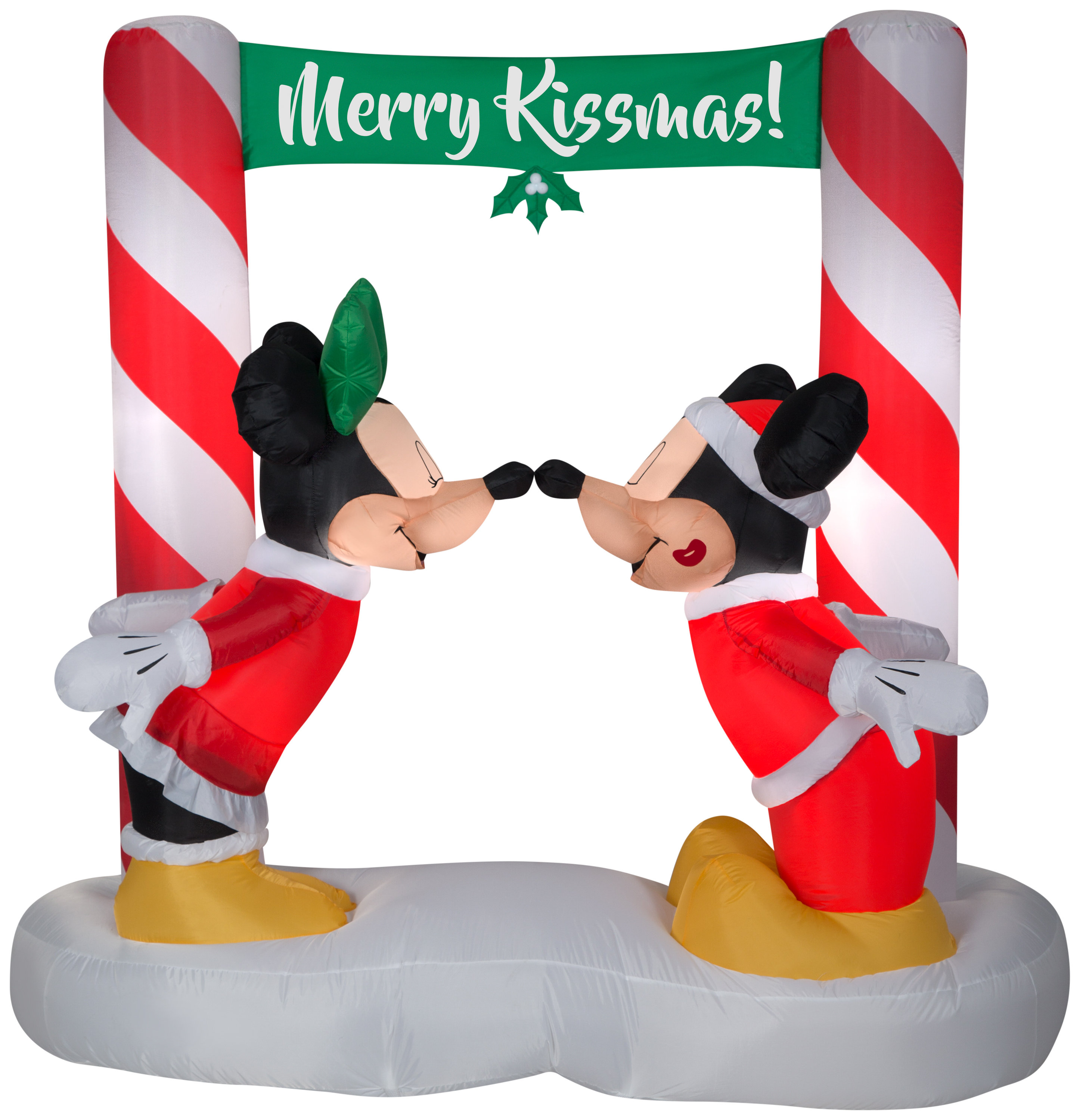 Gemmy Industries Disney Mickey and Minnie Kissing Under Mistletoe ...