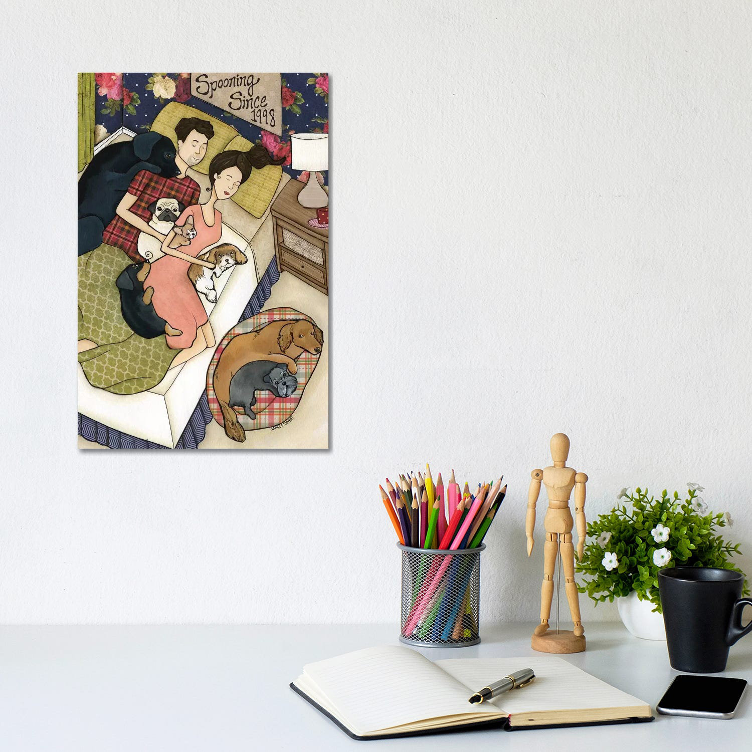 ClassicLiving Spooning by Jamie Morath - Painting | Wayfair.co.uk