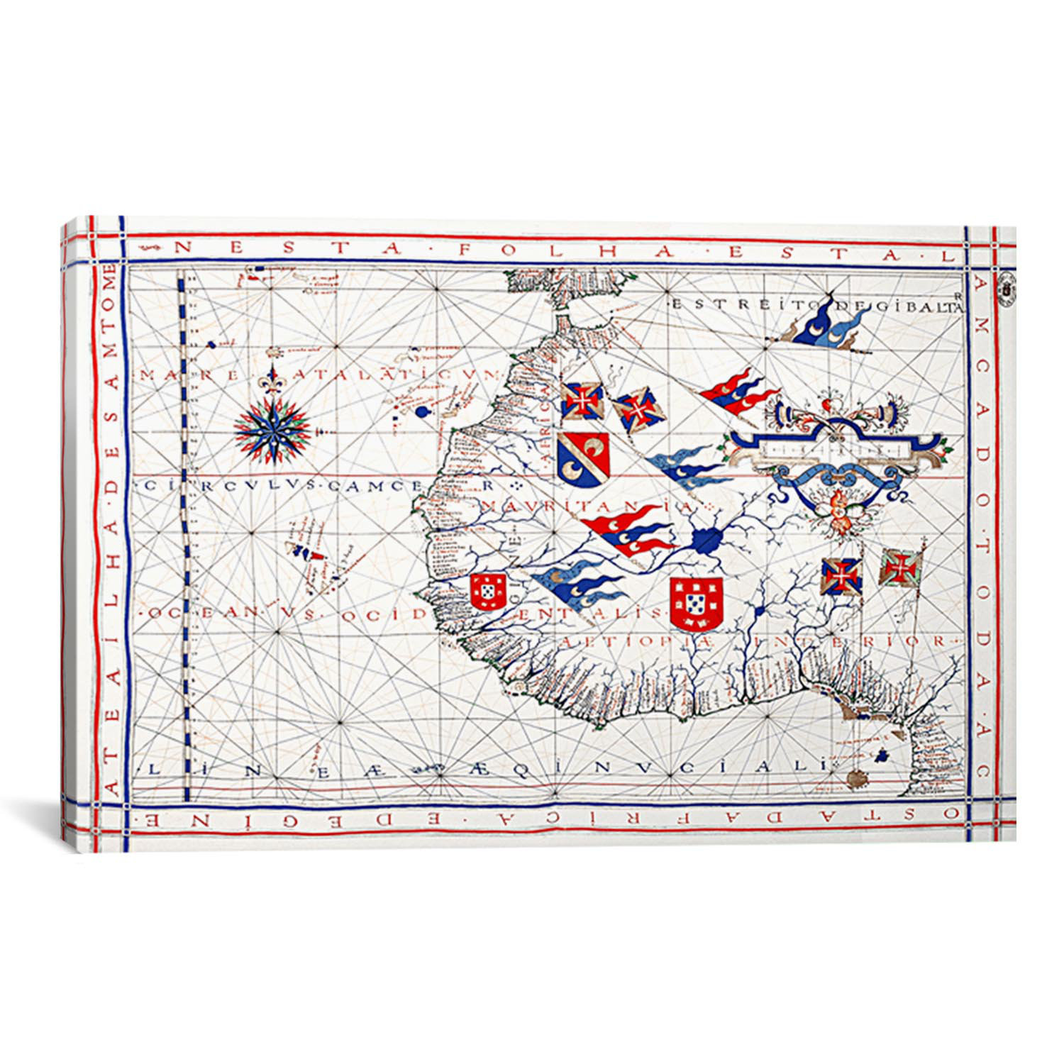 Breakwater Bay Antique Maps 'Nautical Map (Vaz Dourado, Ferna£o 1571 ...