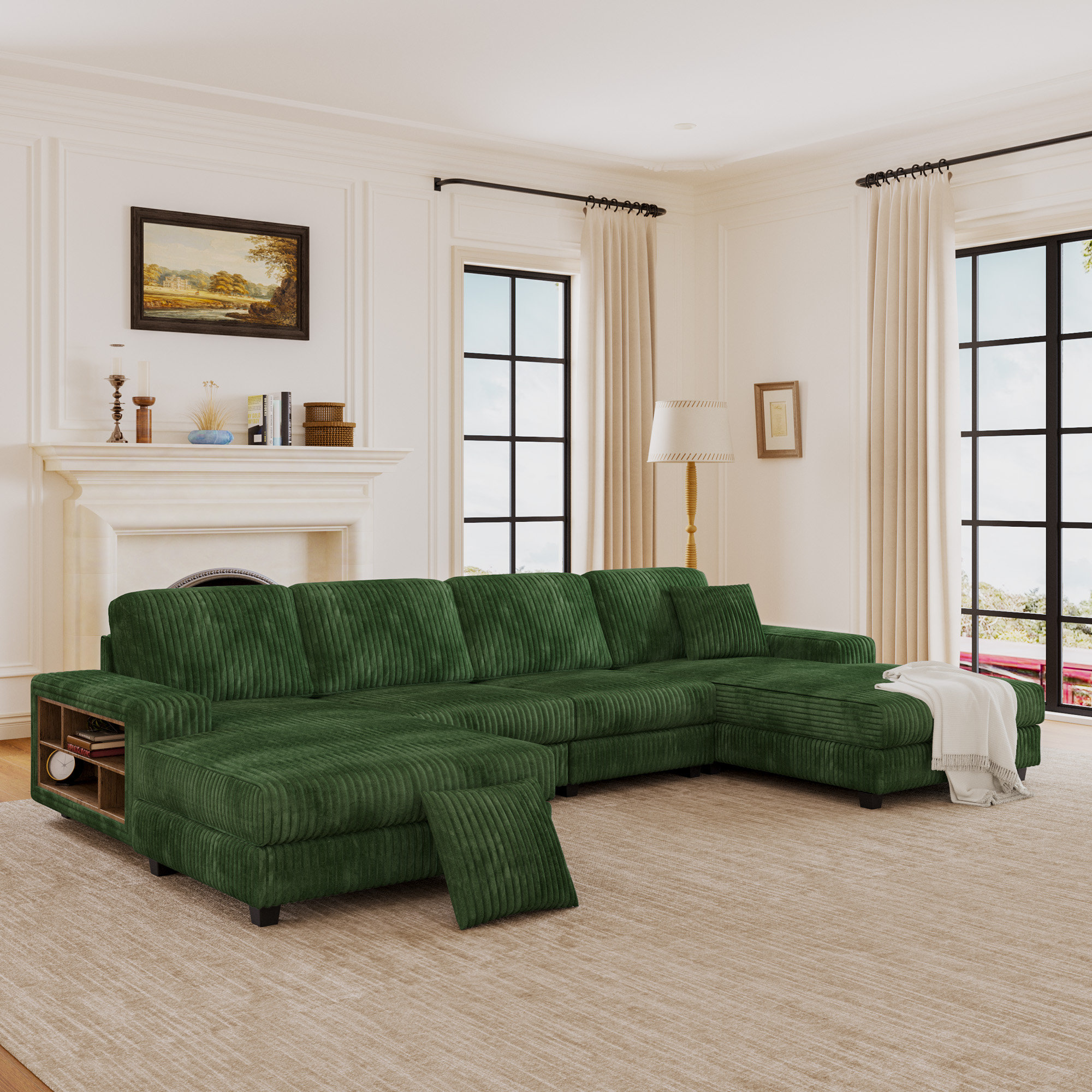 Mercer41 Limited-Time Green Deal - 138'' Modular U-Shaped Sectional ...