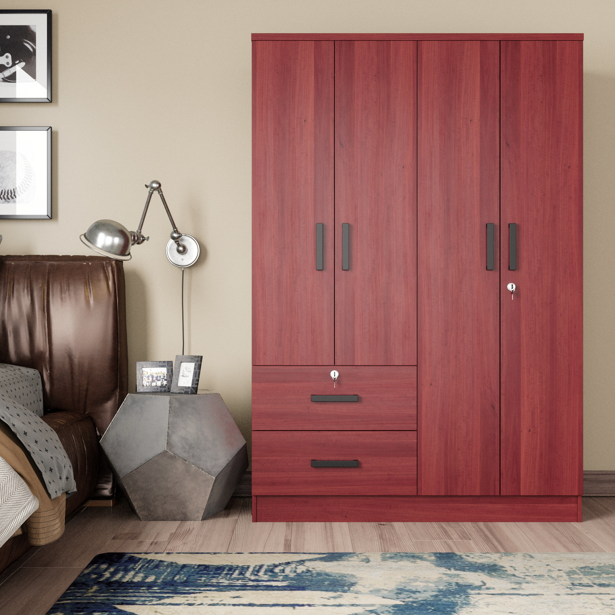 Latitude Run® Apollonios Solum 47"Wide Armoire Wardrobe Closet For ...