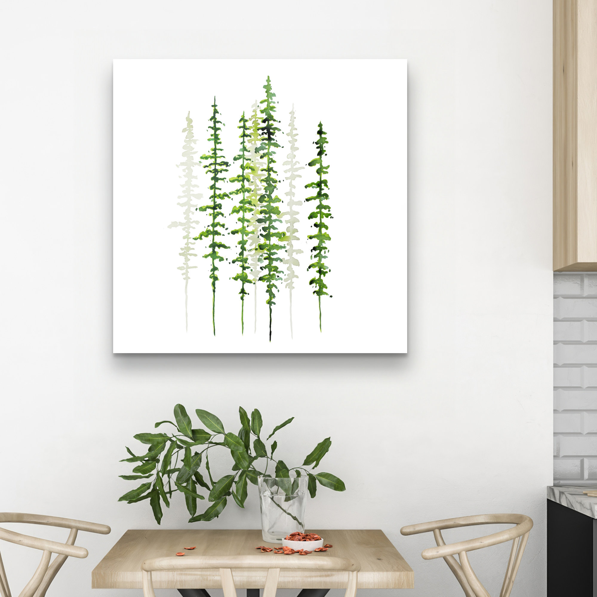 Begin Edition International Inc. Minimalist trees - 32"x32" art on ...