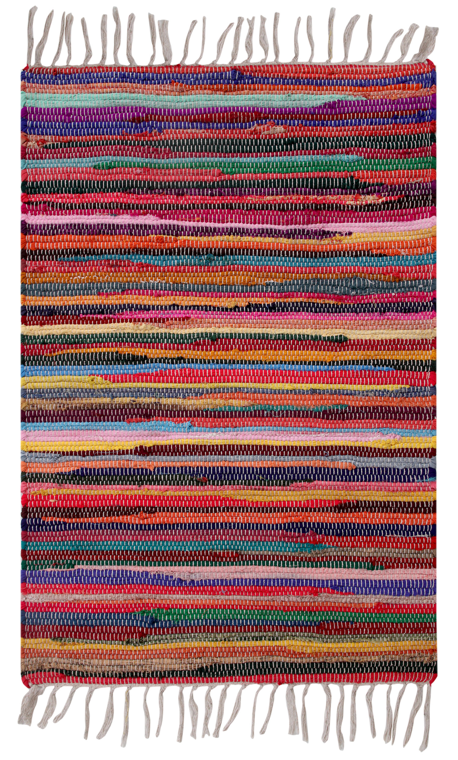 Latitude Vive Reginald Handwoven Flat Weave Recycled Rag Rug & Reviews ...