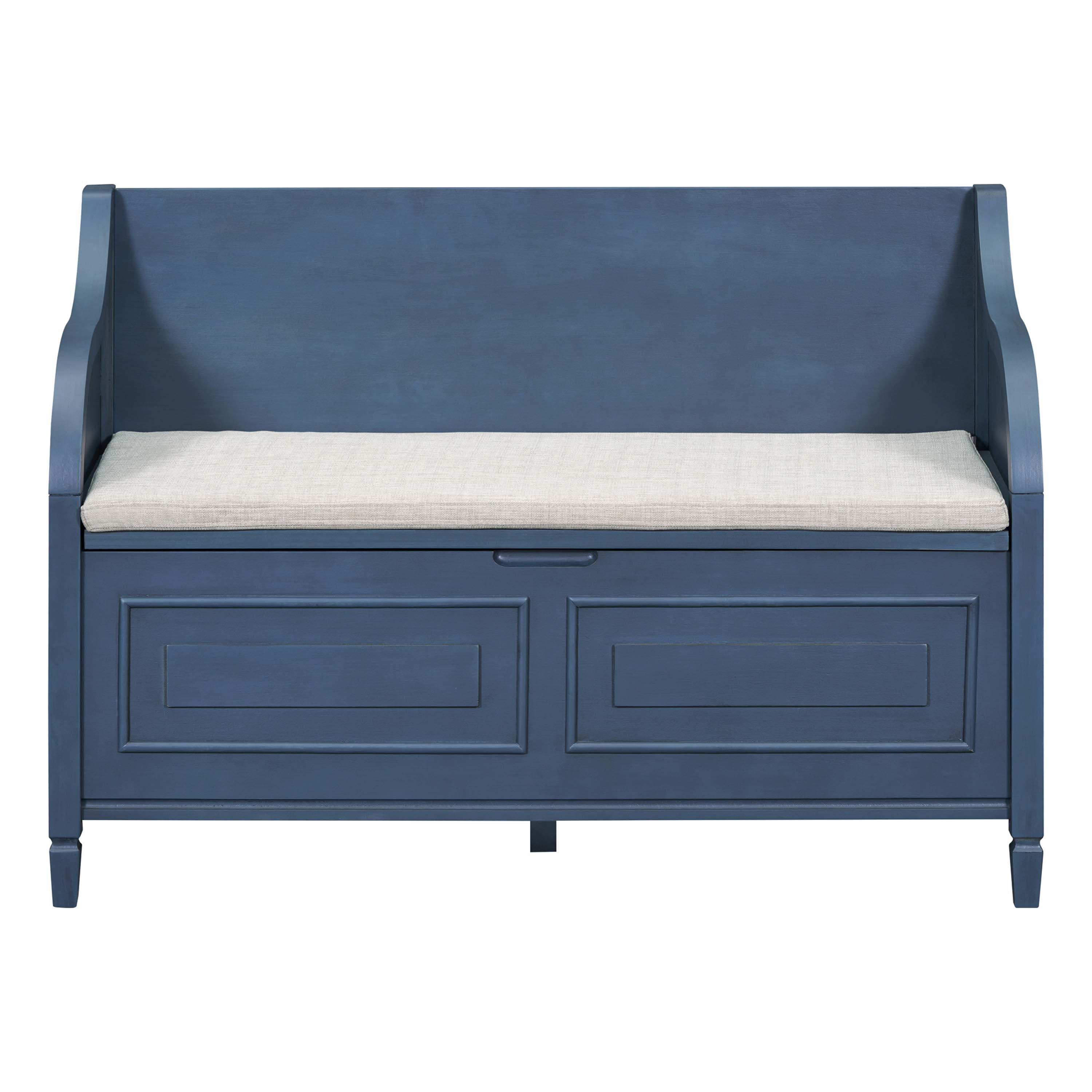 August Grove® Rustic Style Solid wood Entryway Multifunctional Storage ...