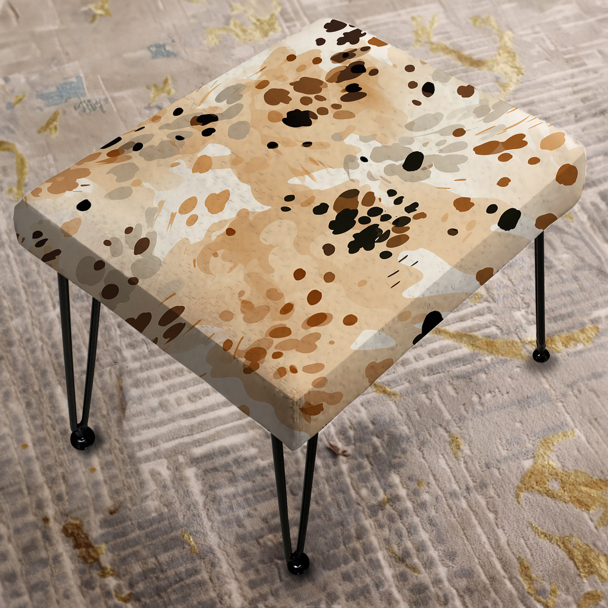 Design Art Abstract Paw Print Patterning III - Abstract Rectangle ...