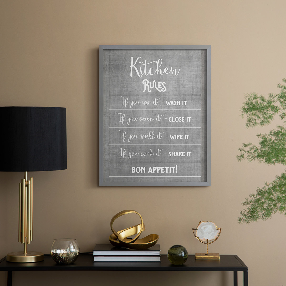 Trinx Bon Appetit Framed Print - Solid Wood | Wayfair
