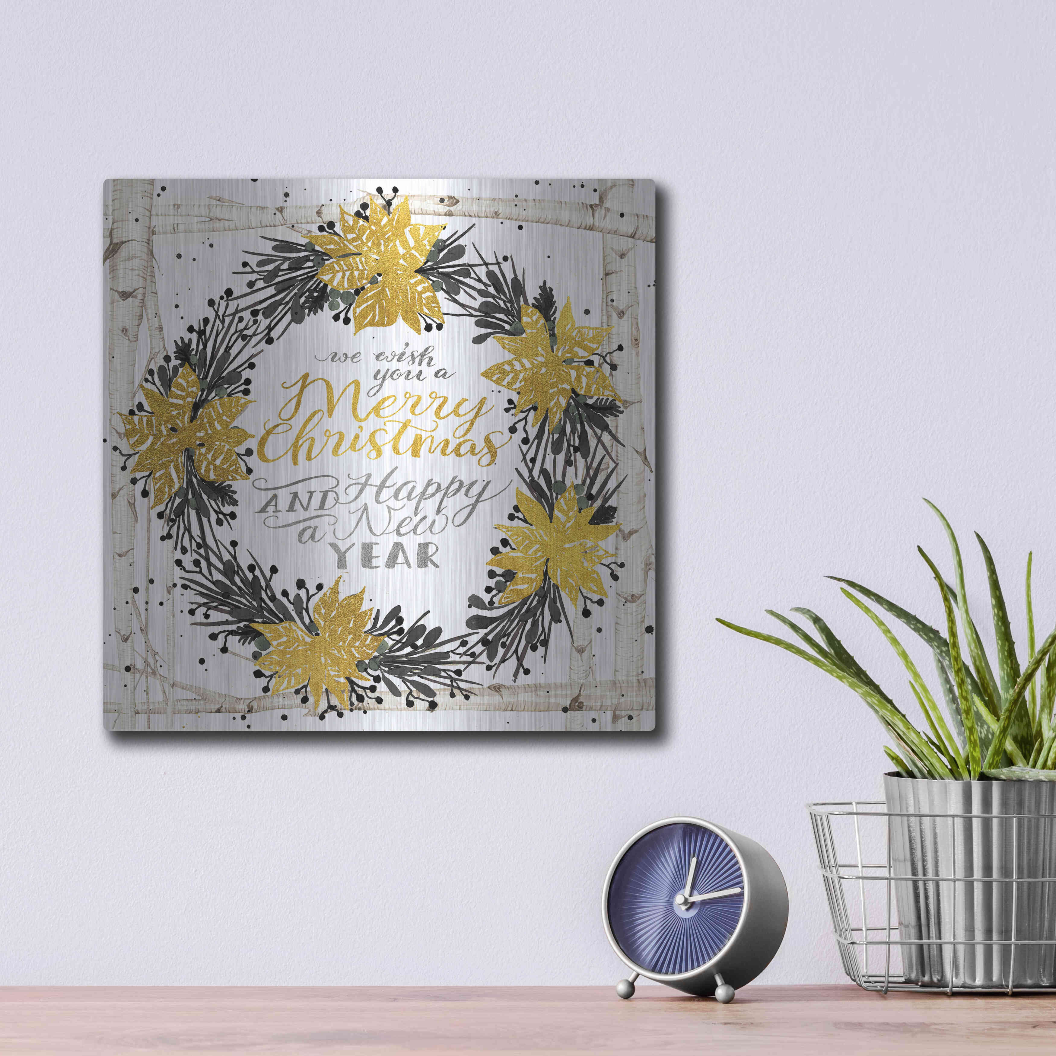 The Holiday Aisle® 'We Wish You a Merry Christmas Birch Wreath' by ...