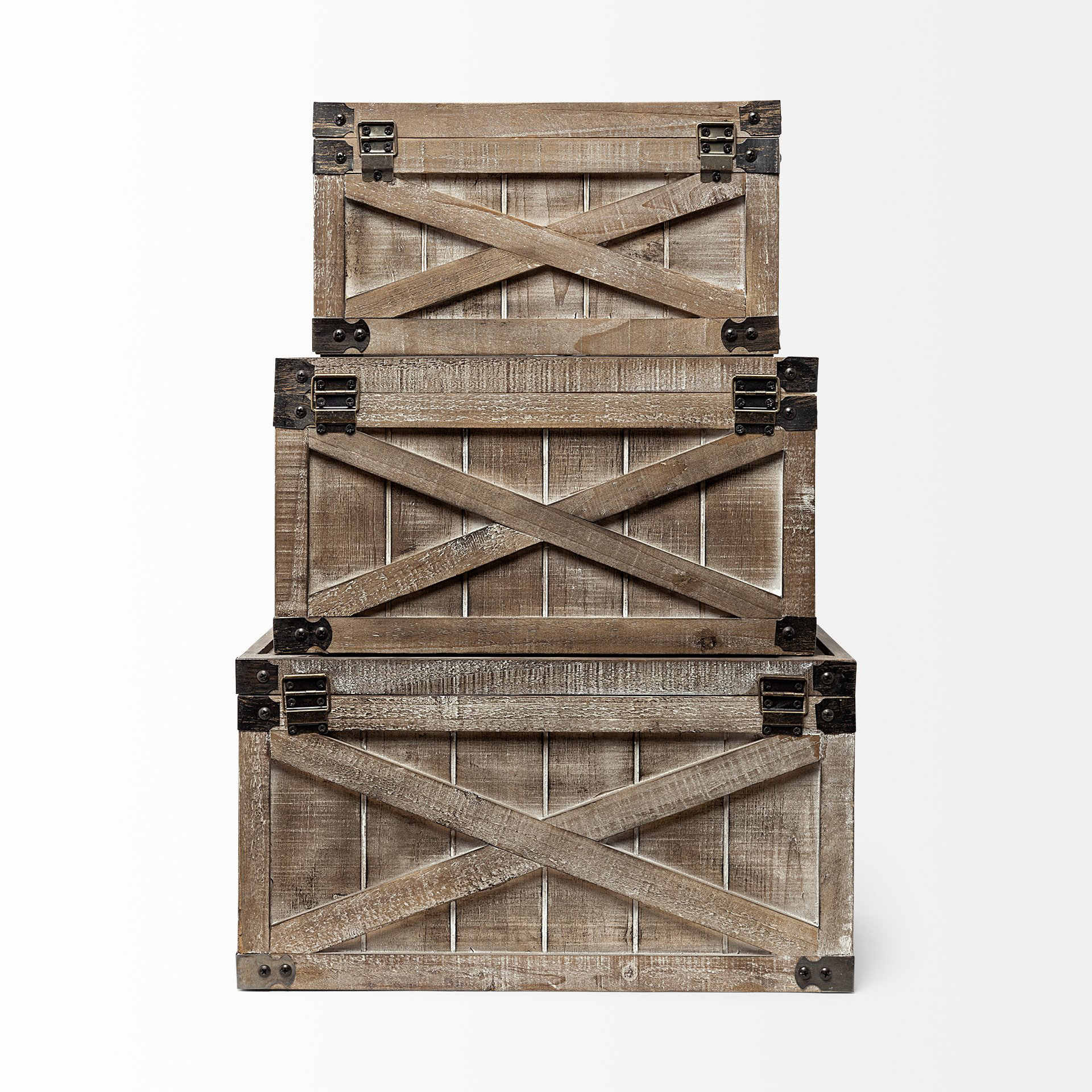 Laurel Foundry Modern Farmhouse Cormac 3 Piece Solid Wood Box Set | Wayfair
