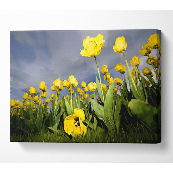 Brambly Cottage Yellow Daisy Storms - Wrapped Canvas Art Prints ...