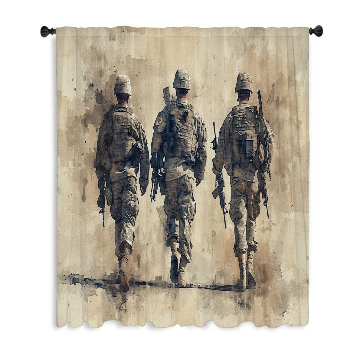 Wildon Home® Soldiers Window Curtains, Military Blockout & Sheer ...