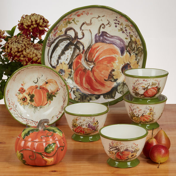 Certified International Harvest Morning 16 Pieces Dinnerware Set ...