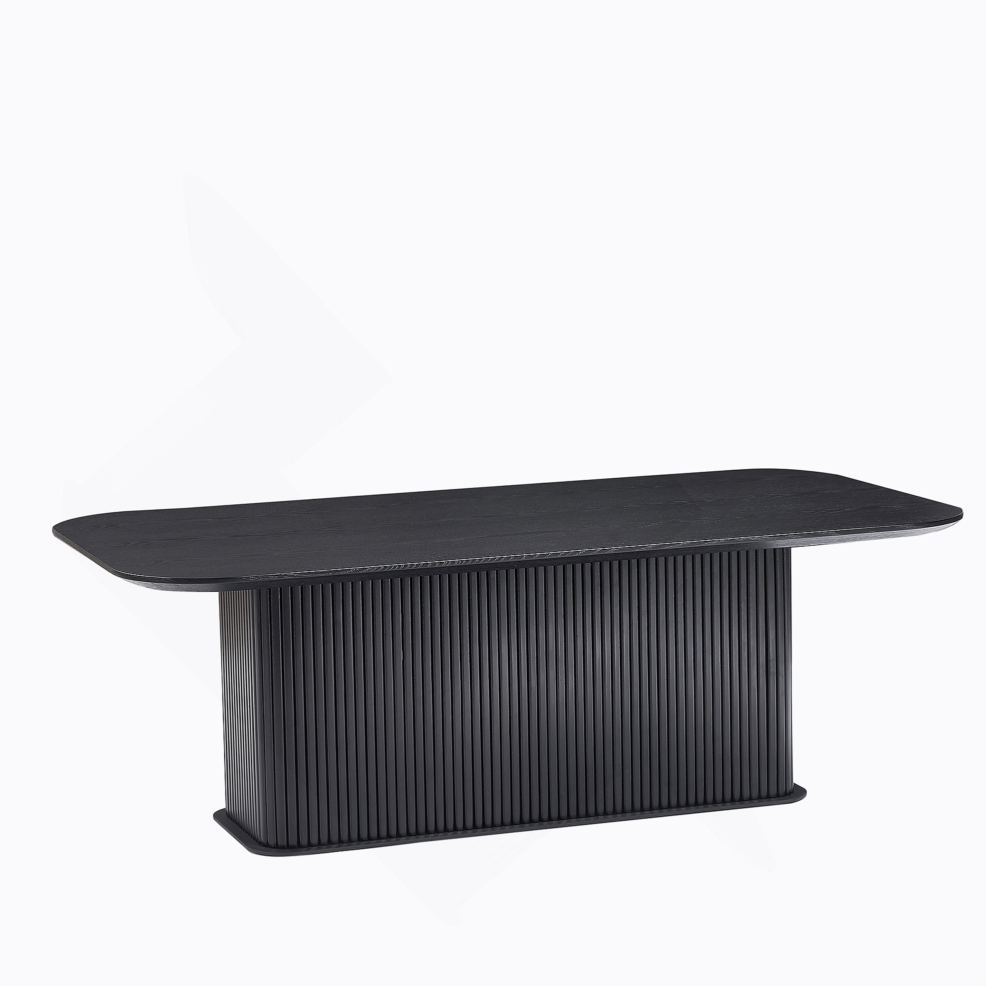 Latitude Run® Coffee Table Black Oak Wood Surface and Black Metel Feet ...
