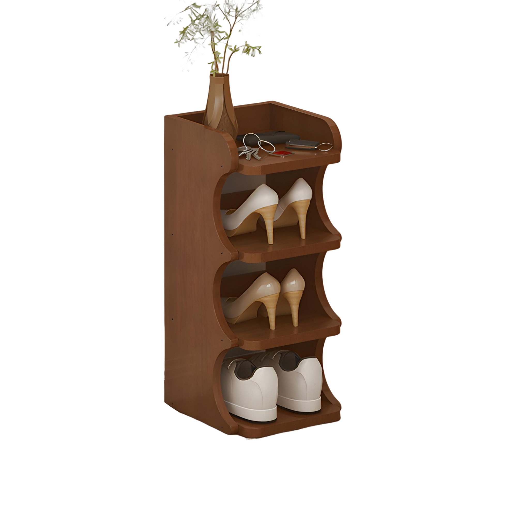 Hokku Designs All Solid Wood Multi-Layer Shoe Rack - Household ...