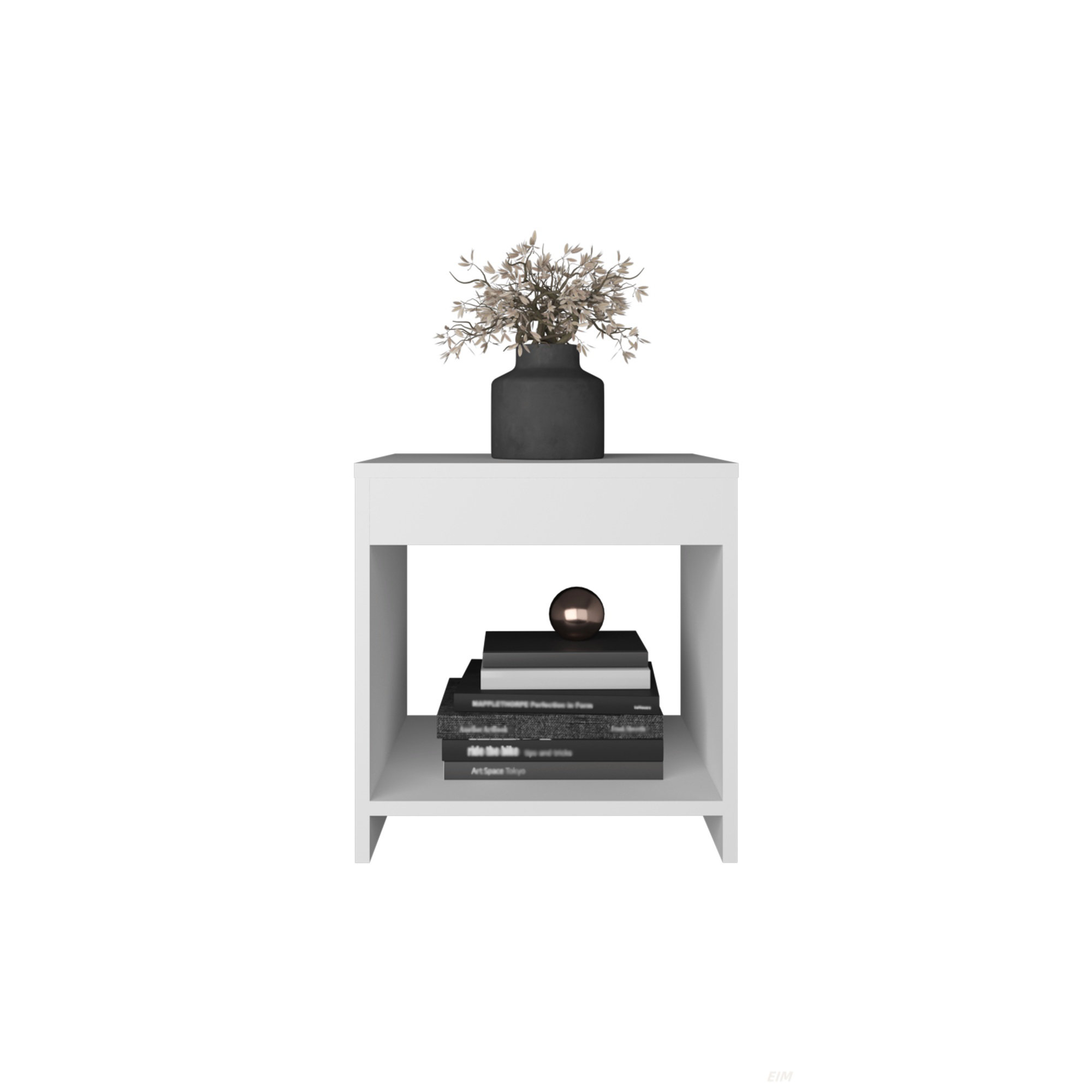 Latitude Run® 16.5" Tall Minimalistic Nightstand With Open Shelf | Wayfair