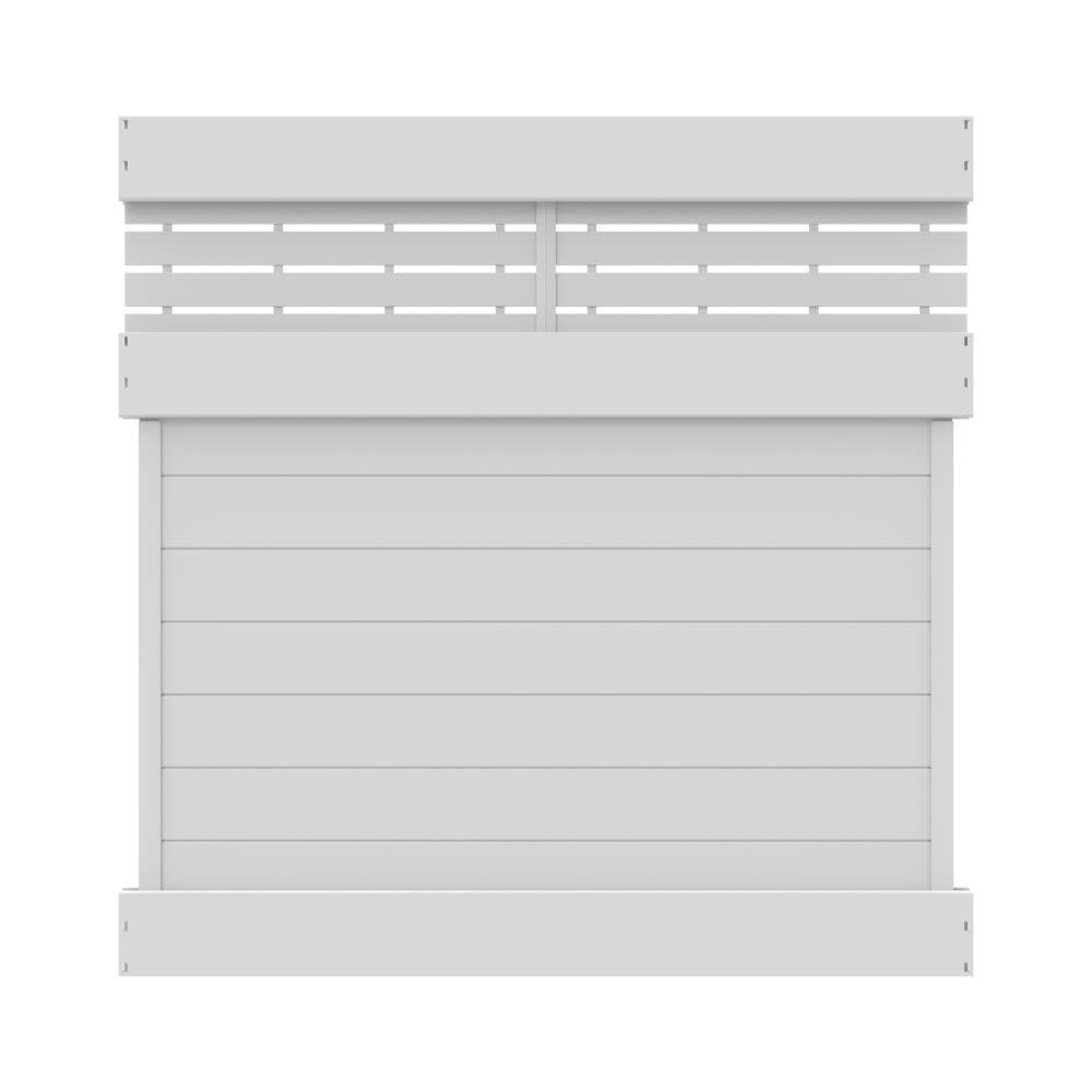 Barrette Outdoor Living Horizontal Fence Boardwalk White Vinyl Panel ...