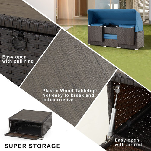 Latitude Run® 3 - Person Outdoor Seating Group with Cushions & Reviews ...