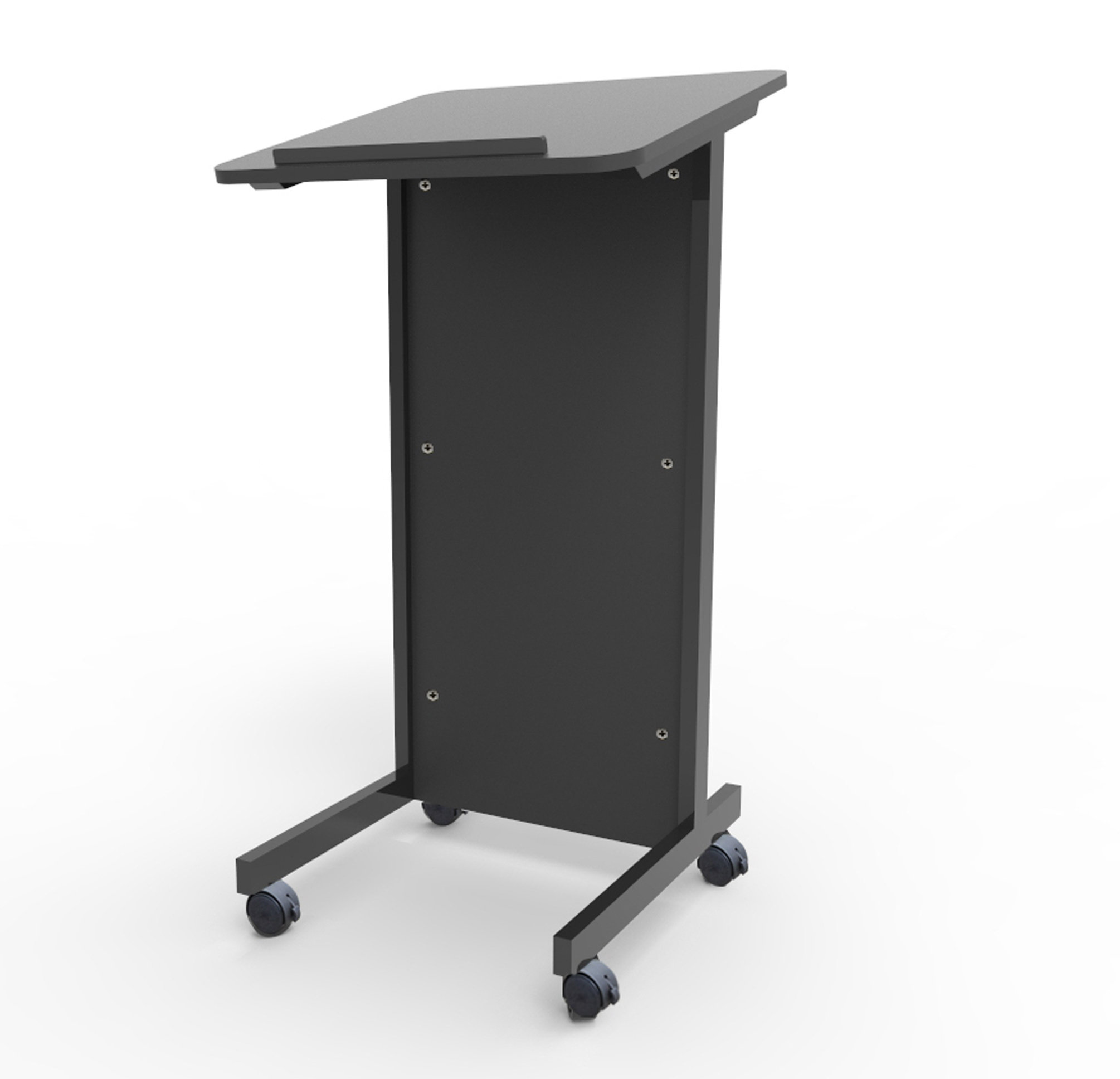 FixtureDisplays Floor Standing Pulpit Lectern Podium w/ Casters, Heavy ...