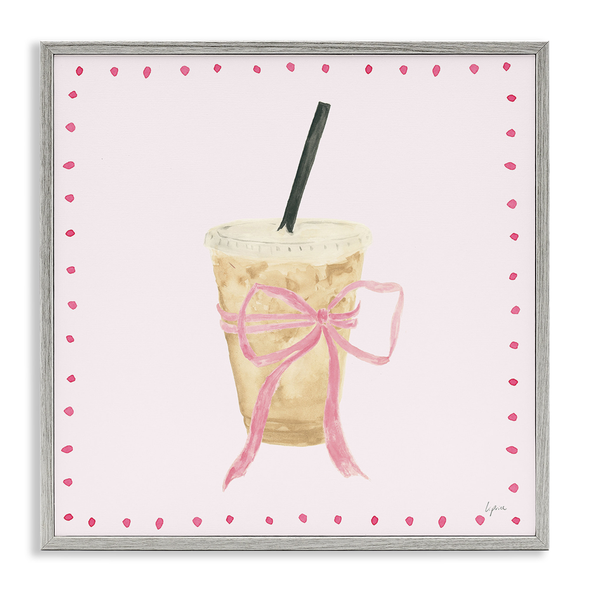 House of Hampton® Glam Iced Coffee Framed Giclee Art by Lucille Price ...