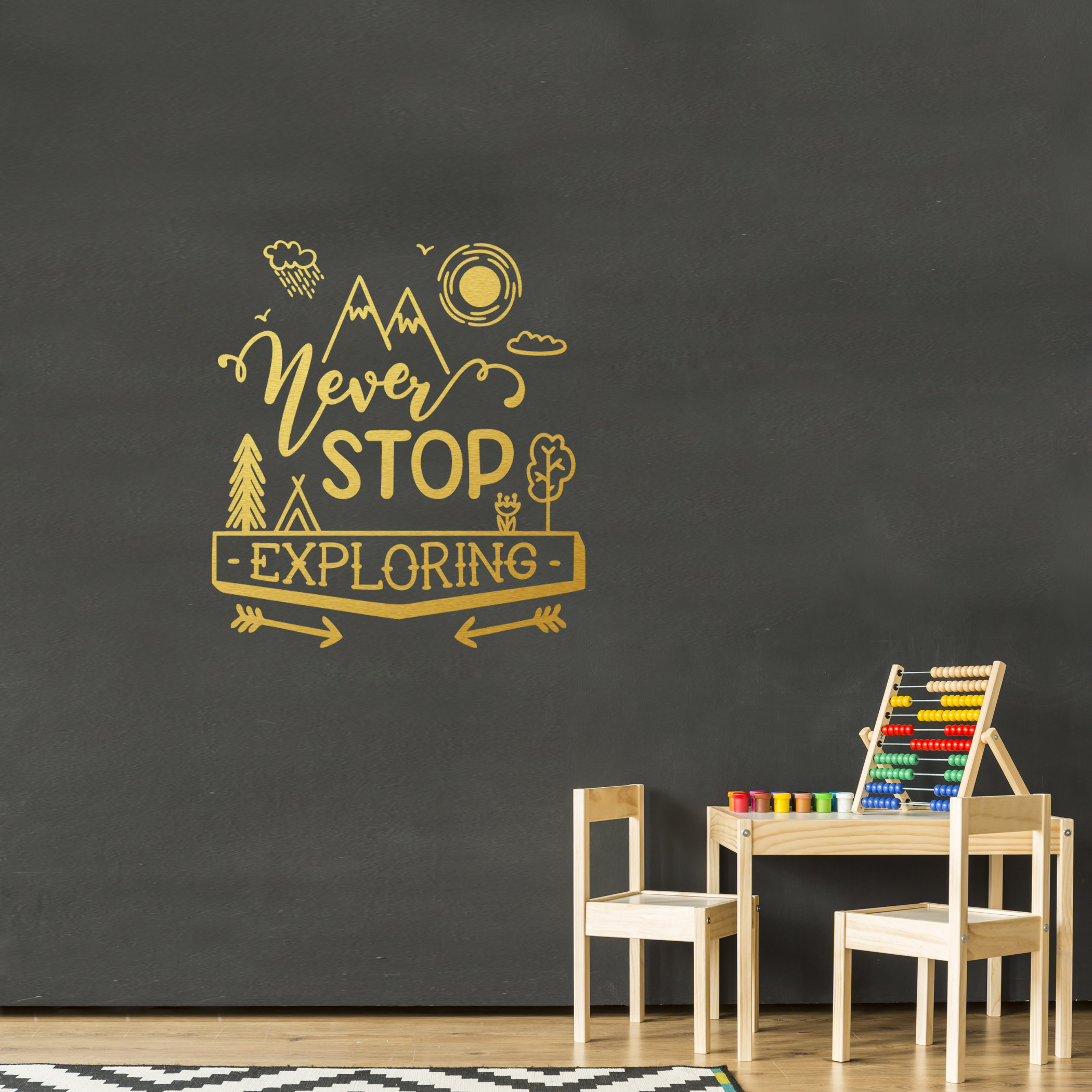 Union Rustic Never Stop Exploring Wall Decal | Wayfair
