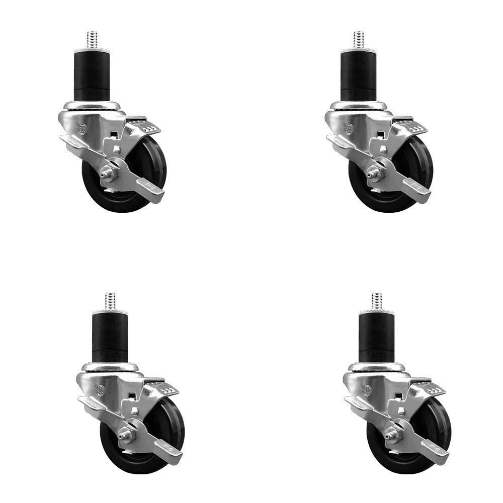 Service Caster 3 Inch SS Phenolic Swivel 1-3/4 Inch Expanding Stem ...