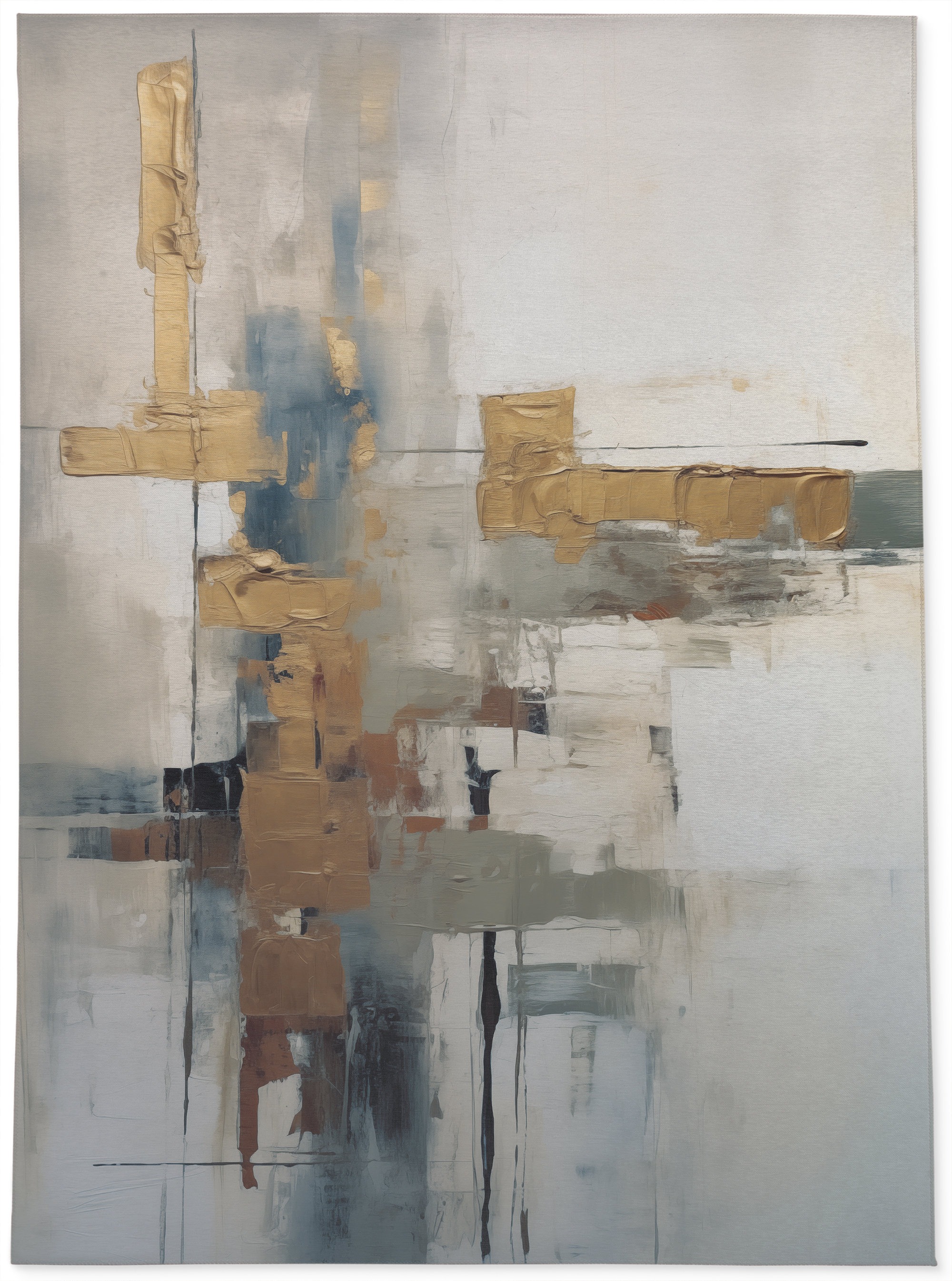 KAVKA DESIGNS Ascendia Rectangle Water Resistant Chair Mat with ...