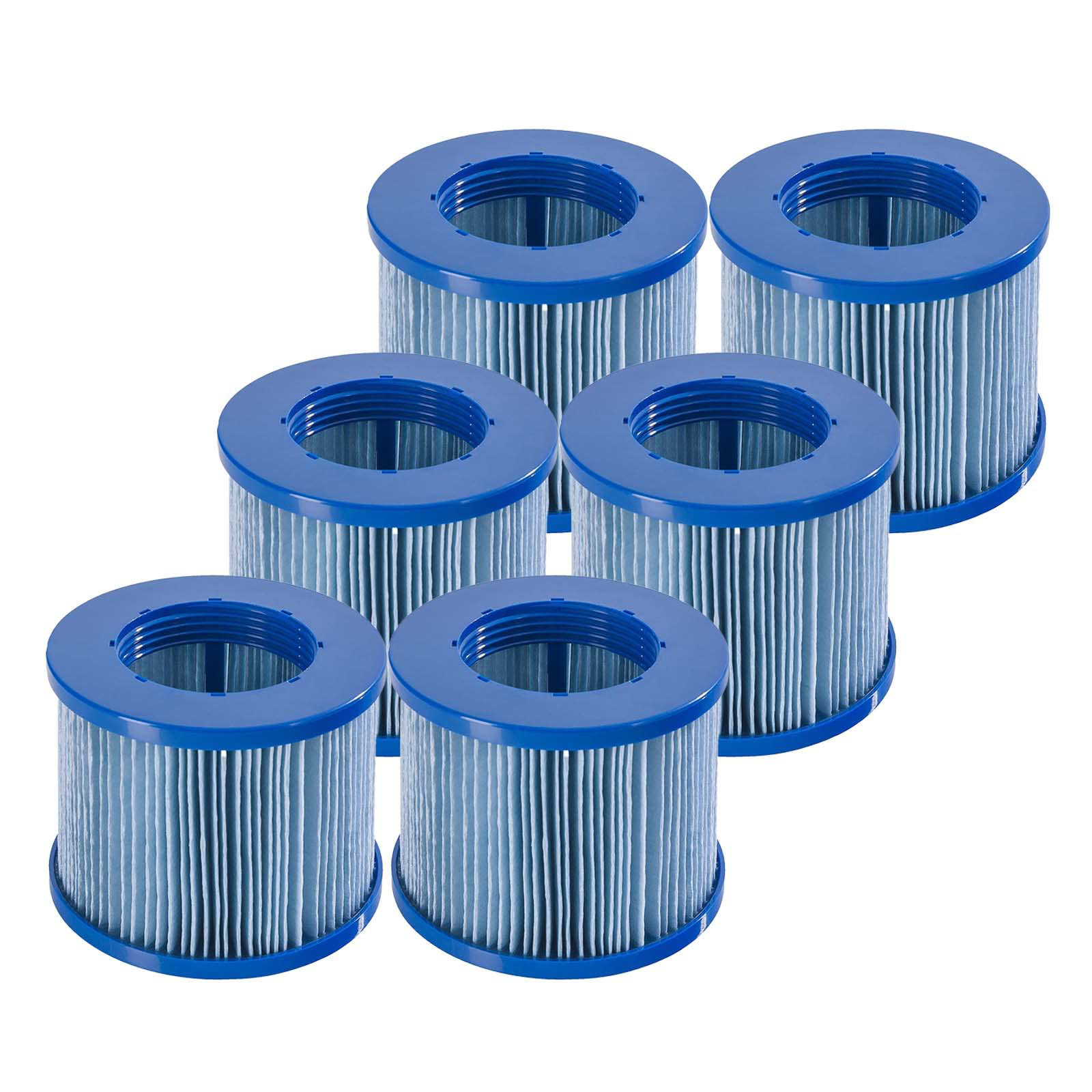 RELXTIME 6 Pack Blue Spa Filter Cartridges, Pool Hot Tub Filters ...