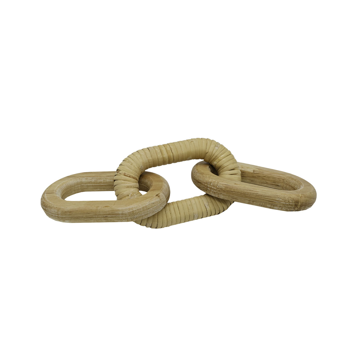 Foreside Home & Garden Rattan Wrapped Decorative Chain Natural Wood ...