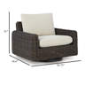 Benjara Kimo Outdoor Swivel Glider Lounge Chair, Beige, Dark Brown ...