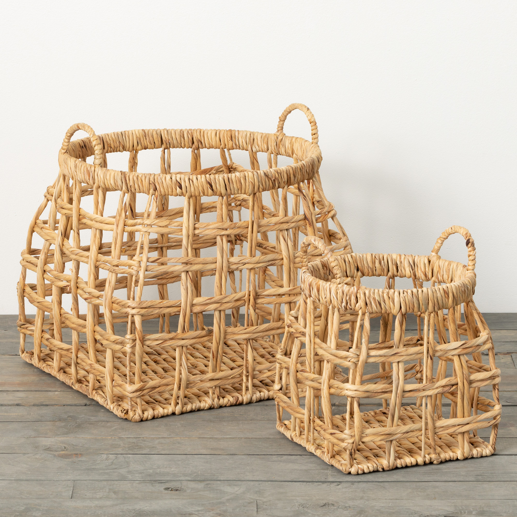 Bayou Breeze Open Weave Shapely Basket Set | Wayfair