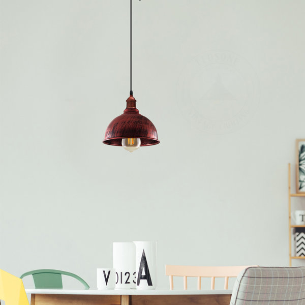 Breakwater Bay Chet 1 - Light Rustic Red Single Pendant | Wayfair.co.uk