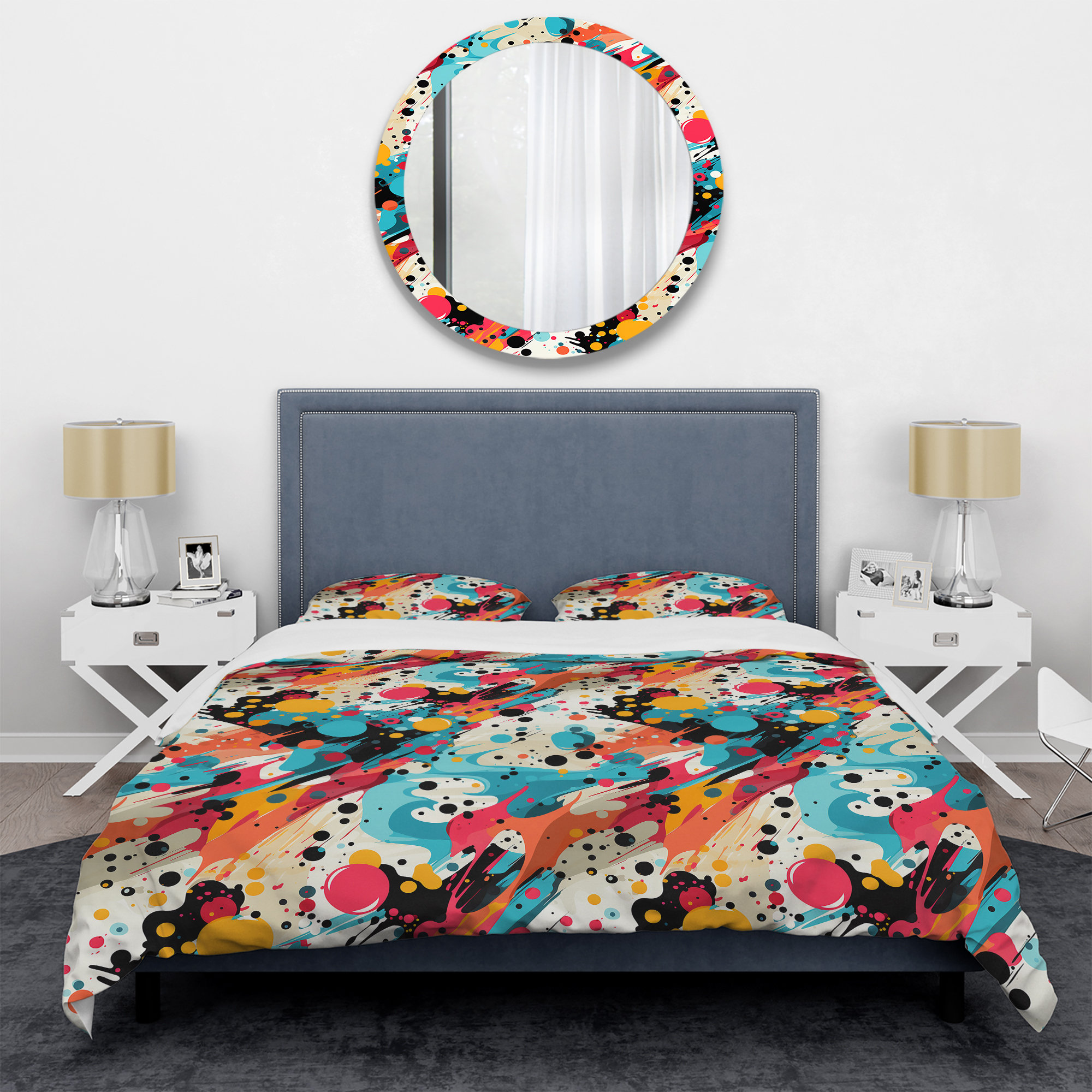 Design Art Colorful Popart Vortex Fusion Duvet Cover Set | Wayfair