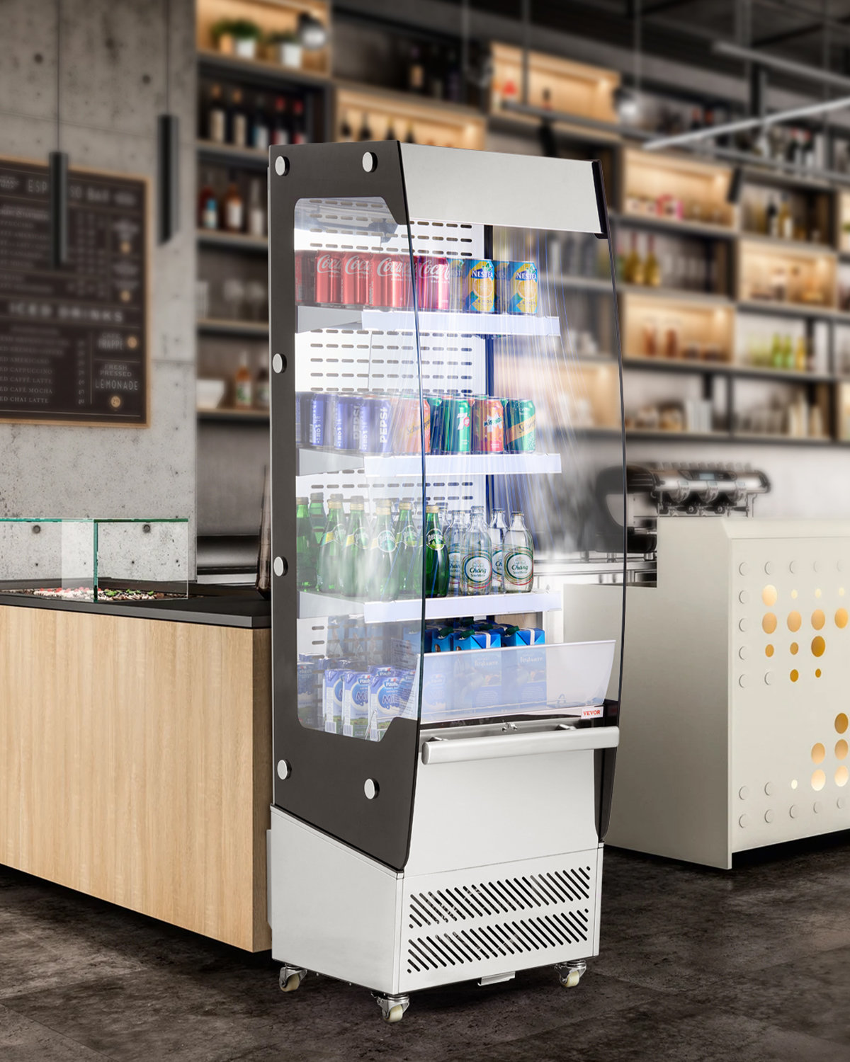 Stellweilan Tessberg Open Air Merchandiser 3-Tier Display Cooler with ...