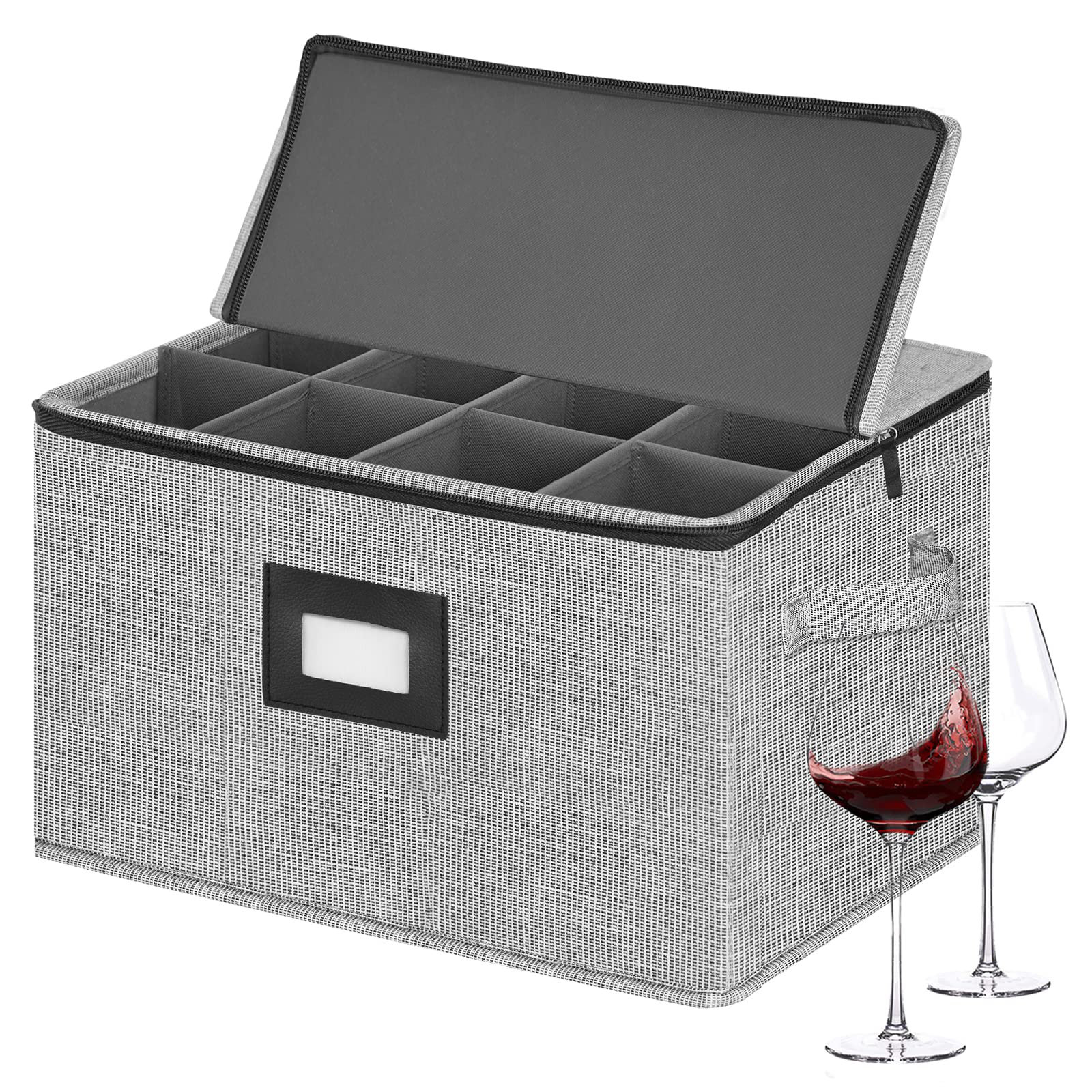 Bassetts Boîtes de rangement pour verres à vin avec séparateurs, boîtes ...