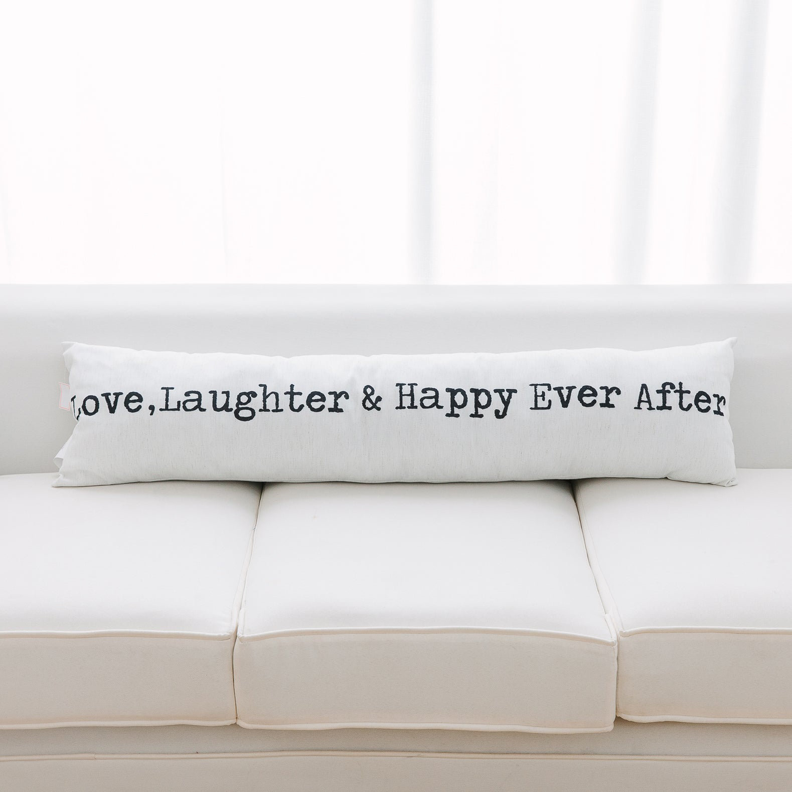 MDR Trading Inc. Slim Love Laugther & Happy Ever After Pillow | Wayfair