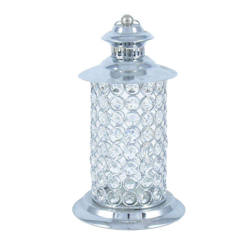 House of Hampton® Crystal Bead Lantern Candle Holder | Wayfair