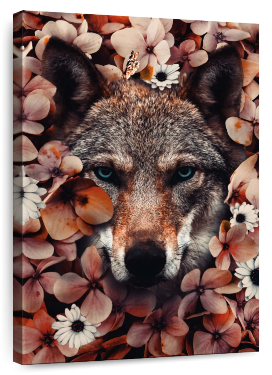 Ebern Designs Brampt Botanical Wolf | Wayfair