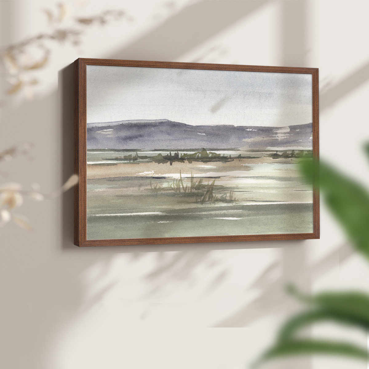Wrought Studio™ Muted Marsh II -Framed Print - Restickable | Wayfair
