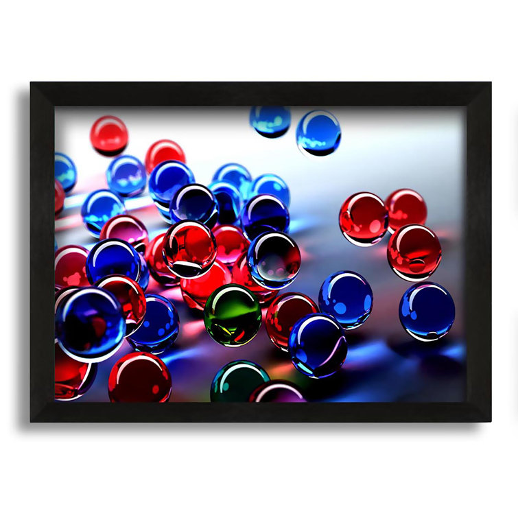Ivy Bronx Floating Bubbles - Picture Frame Graphic Art on Canvas ...